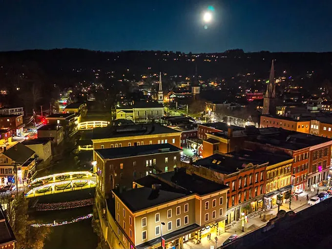 Capitol of Christmas cheer. Montpelier's State House is a golden beacon on your holiday road trip.