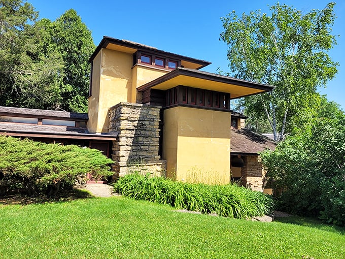 It's like the hills grew houses instead of corn. Wright's genius on full display!
