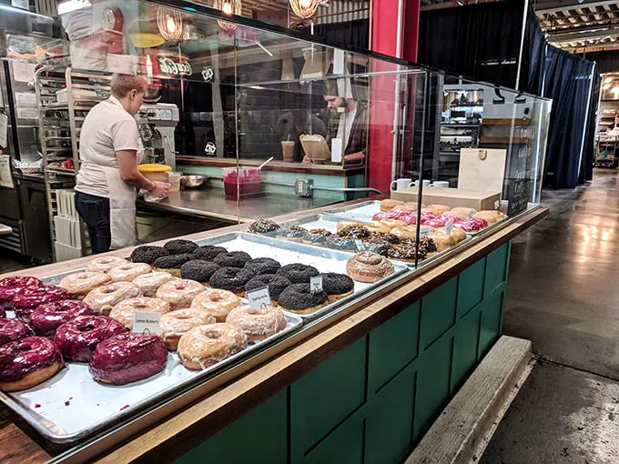 Donut nirvana achieved! This mouthwatering display is like an edible art gallery where you're encouraged to touch – and taste – the exhibits.