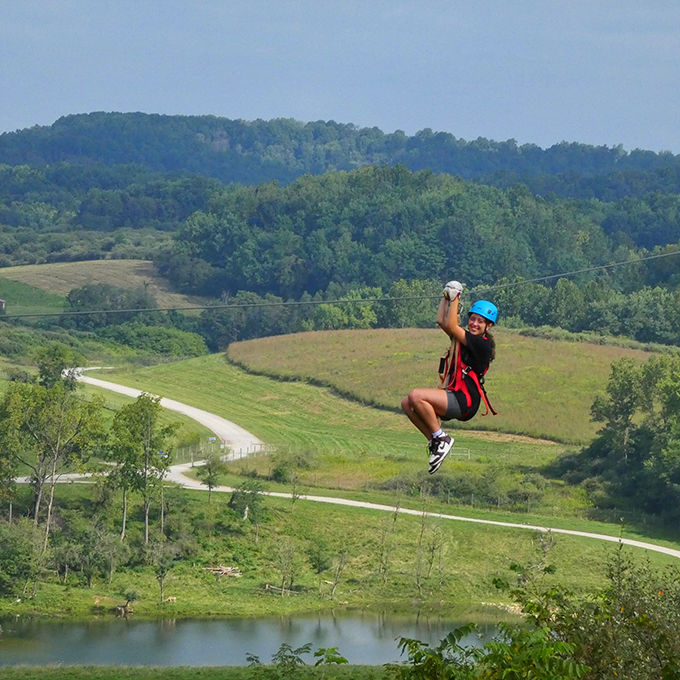 "Zip-a-dee-doo-dah! Soaring over savannas in Ohio – because why should African tourists have all the fun?"