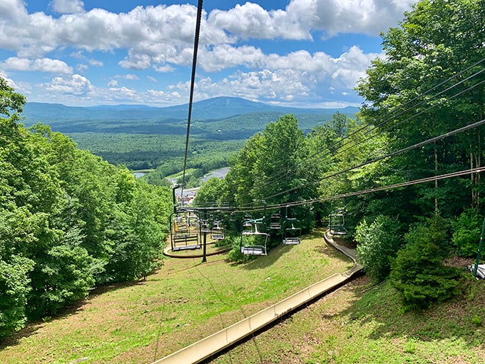 Bromley: Where the sun always shines on the skier. It's like Mother Nature's own tanning bed, but with epic views.