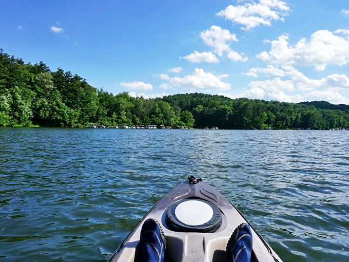 Road trip gem alert! Leesville Lake's serene shores are the perfect backdrop for travel memories.