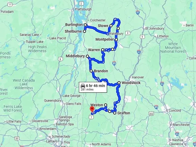 holiday experience vermont villages map