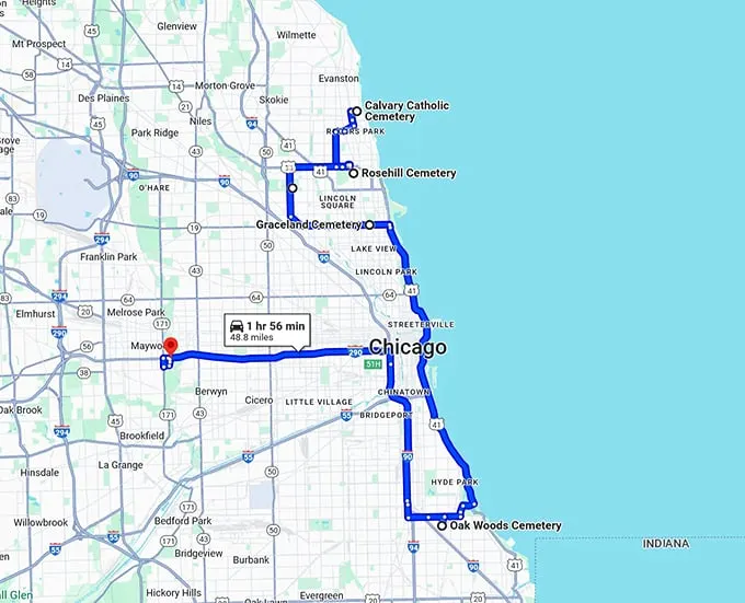 illinois historic burial grounds map