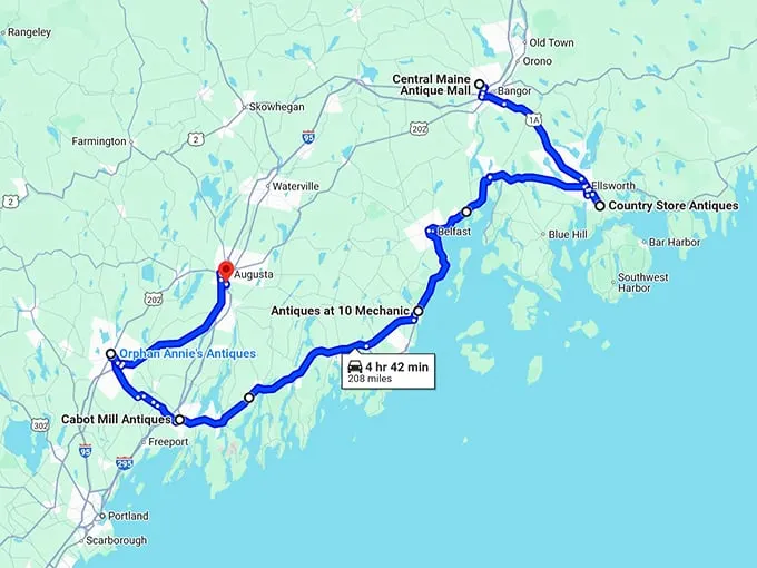 maine stores priceless treasures map