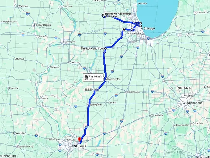 quirky shopping illinois map