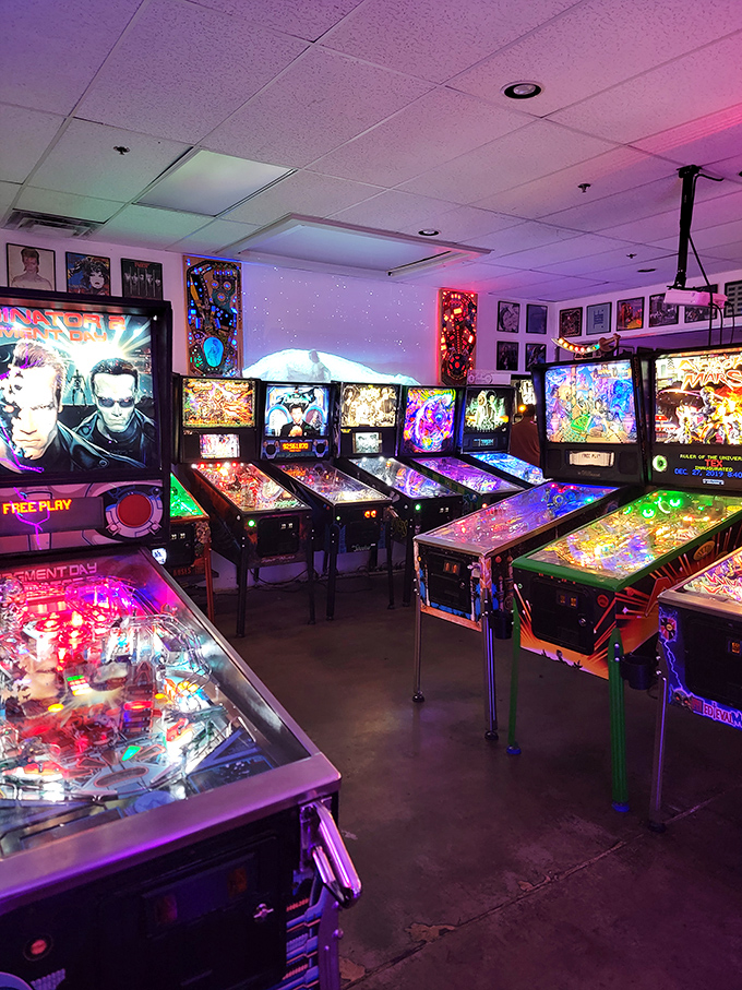 Step into a neon-drenched wonderland where Pac-Man's chomps echo through time. Starfighters Arcade: where nostalgia gets a 1-UP and your inner child hits the high score.