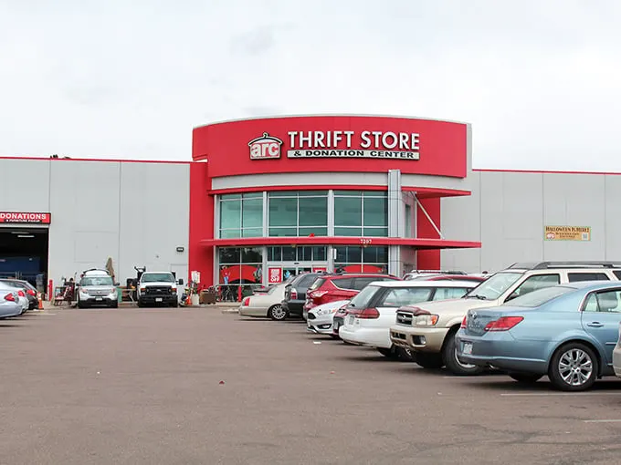 Welcome to bargain paradise! This sprawling red-and-white building isn't just a store—it's a treasure hunter's dream come true.