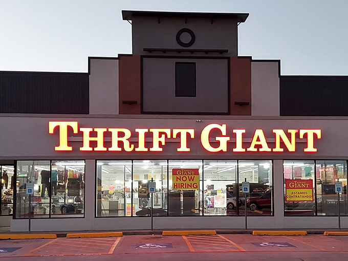 "Thrift Giant" indeed! This behemoth of bargains stands ready to swallow your wallet whole – and spit out treasures you never knew you needed.