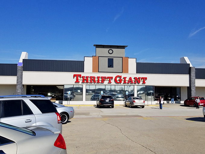 "Thrift Giant" indeed! This behemoth of bargains stands ready to swallow your wallet whole – and spit out treasures you never knew you needed.