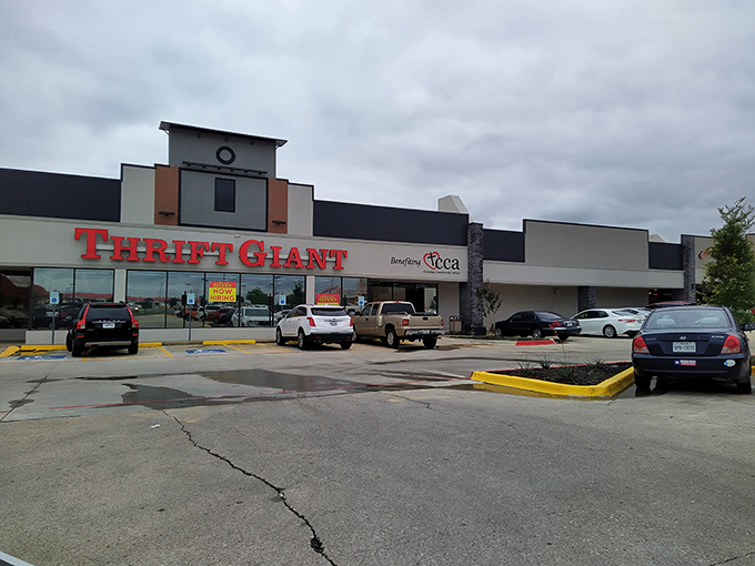 "Thrift Giant" indeed! This behemoth of bargains stands ready to swallow your wallet whole – and spit out treasures you never knew you needed.