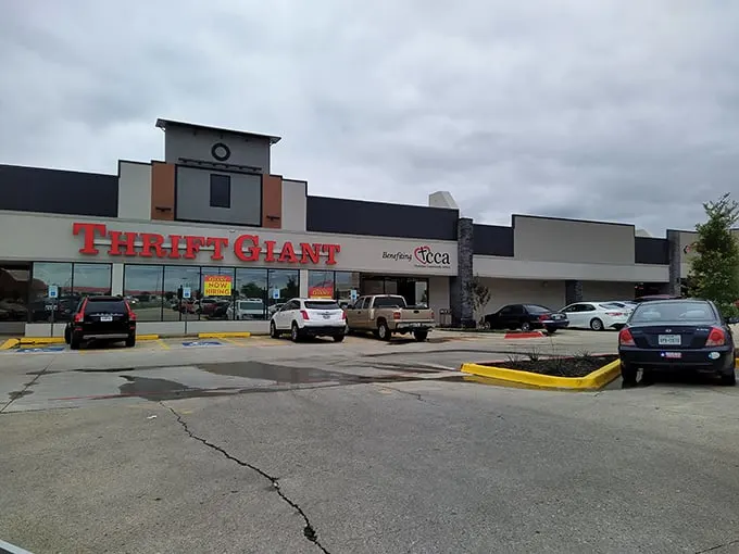 "Thrift Giant" indeed! This behemoth of bargains stands ready to swallow your wallet whole – and spit out treasures you never knew you needed.