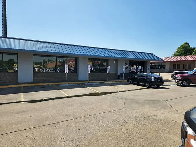 Welcome to Calico County, where the blue metal roof isn't just keeping the rain out—it's keeping the flavor in! This unassuming exterior hides a treasure trove of comfort food delights.