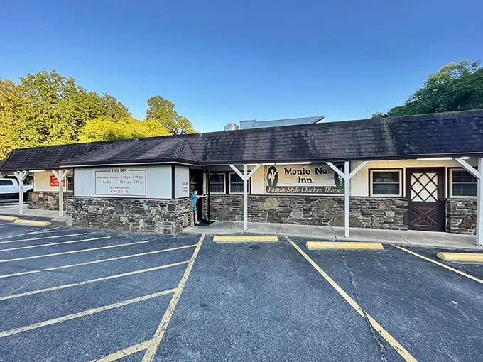 "Welcome to chicken paradise! This unassuming exterior hides a world of crispy, juicy delights that would make Colonel Sanders weep with envy."