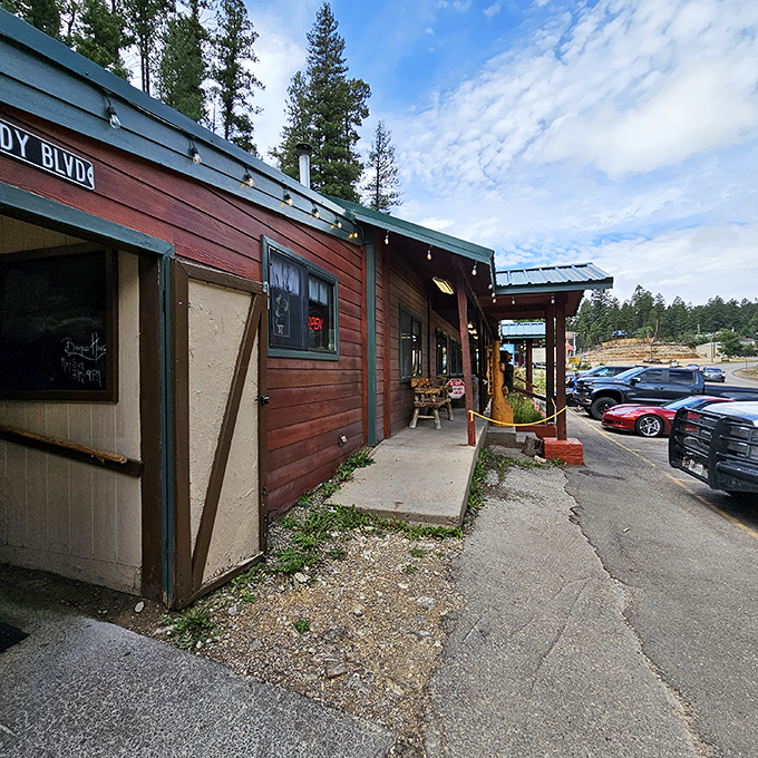 Rustic charm meets mountain magic! Big Daddy's Diner stands tall among the pines, a beacon of comfort food that's more inviting than a warm blanket on a chilly Cloudcroft evening.
