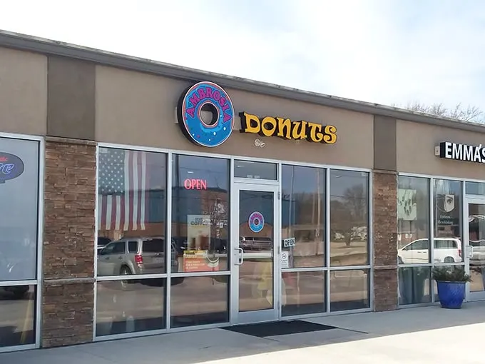 Welcome to donut paradise! Ambrosia's storefront promises a world of sweet delights, with a dash of small-town charm that'll make your taste buds do a happy dance.
