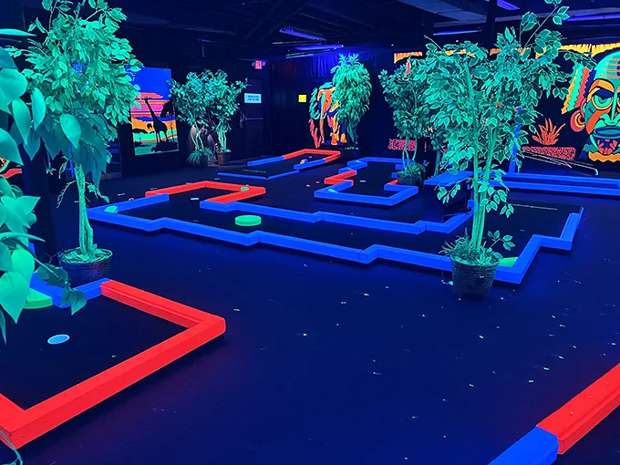 Welcome to Glow Putt, where mini-golf meets Tron! This neon oasis in Scottsdale is like stepping into a golfer's acid trip – in the best way possible.