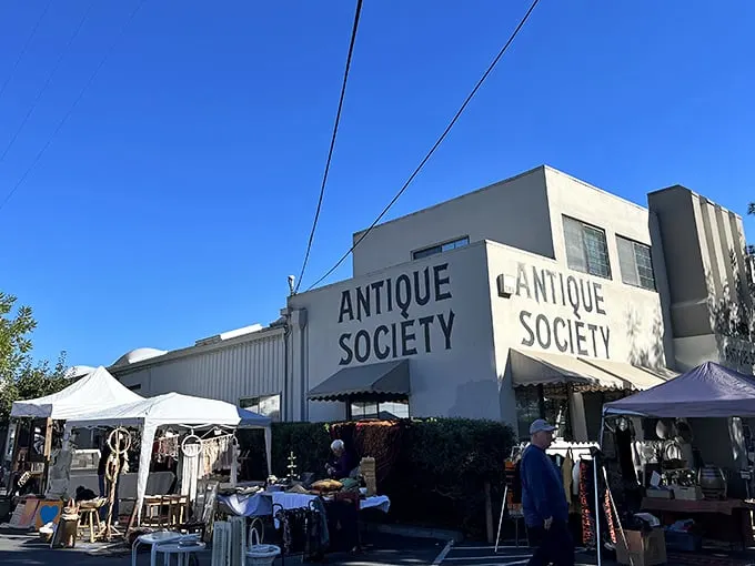 Welcome to Antique Society, where the past comes alive! This unassuming exterior houses a treasure trove of memories waiting to be rediscovered.