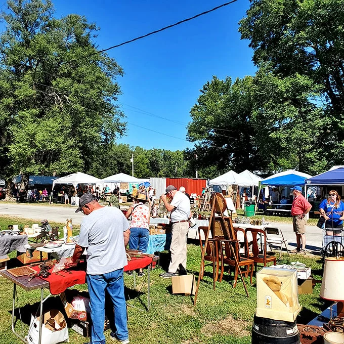 A treasure hunter's paradise! Sparks Flea Market sprawls across the Kansas countryside, promising adventures in every tent and trailer.