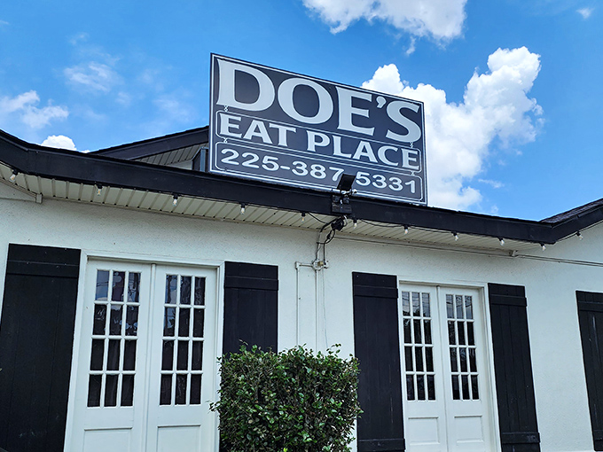 Doe's Eat Place: Where steak dreams come true and diet plans go to die. This unassuming white building houses a carnivore's paradise that'll make your taste buds do a happy dance.