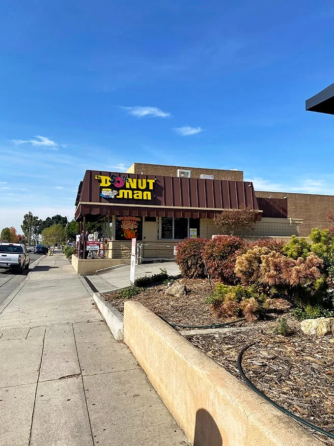 Welcome to donut paradise! The Donut Man's unassuming exterior hides a world of sweet wonders, proving you should never judge a book by its cover – or a donut shop by its awning.