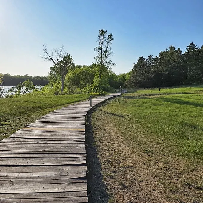 Who needs a yellow brick road when you've got this wooden wonderland? Crow Wing's boardwalk invites you to skip along, whistling a merry tune.