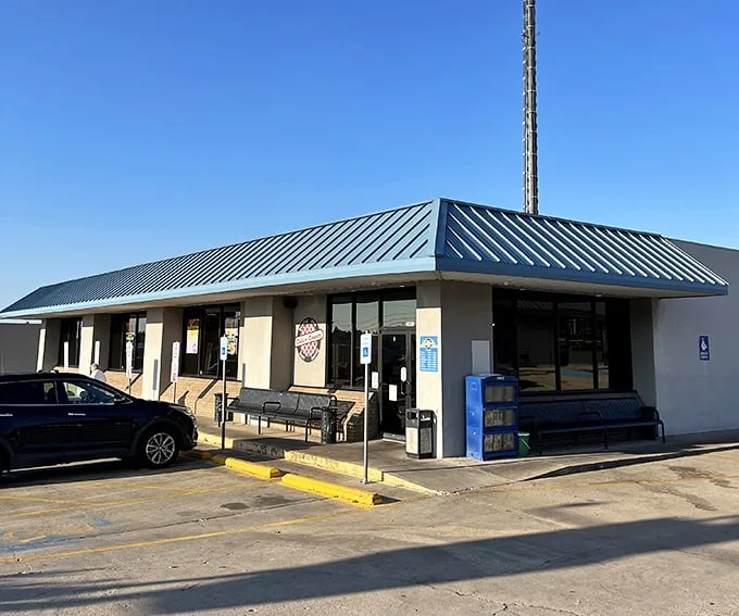 Welcome to Calico County, where the blue metal roof isn't just keeping the rain out—it's keeping the flavor in! This unassuming exterior hides a treasure trove of comfort food delights.