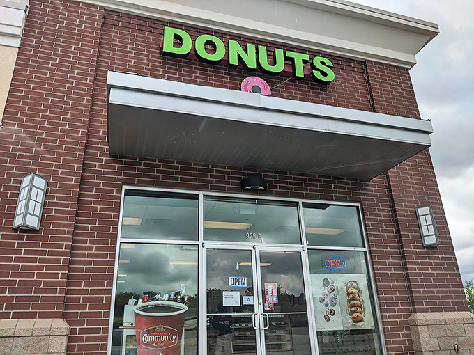 Welcome to donut paradise! This unassuming storefront hides a world of sugary delights that would make Homer Simpson weep with joy.