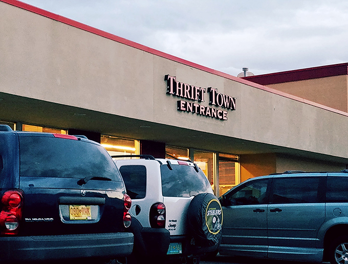 Welcome to Thrift Town, where bargain hunters' dreams come true! This unassuming exterior hides a treasure trove of secondhand delights waiting to be discovered.