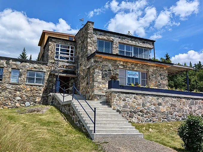 Stone cold fox! This rustic fortress of scientific wonder looks like it's ready to spill secrets of the universe... or host the world's quirkiest bed and breakfast.