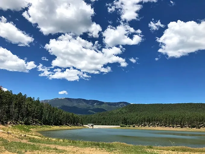 Who needs a green screen when you've got this? Mother Nature's showing off at Morphy Lake State Park, painting a masterpiece of mountains, forests, and crystal-clear waters.