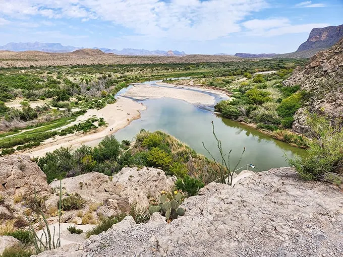 Nature's grand canvas unfolds! The Rio Grande carves its way through Big Bend, creating a masterpiece that would make Bob Ross reach for his biggest brush.