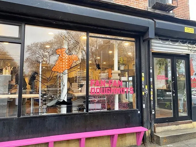 A donut shop that's more inviting than your grandma's kitchen? Fan-Fan Doughnuts' storefront is a sugar-coated siren call to carb lovers everywhere.