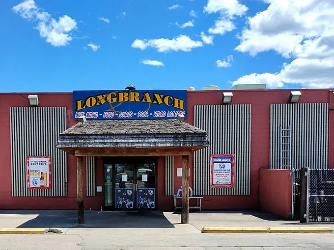 "Where good friends meet" indeed! The Longbranch's exterior promises a night of camaraderie, comfort food, and perhaps a dash of small-town intrigue.