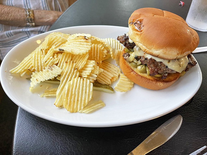 Burger perfection: This pepper jack masterpiece is what cheeseburger dreams are made of. Resistance is futile!