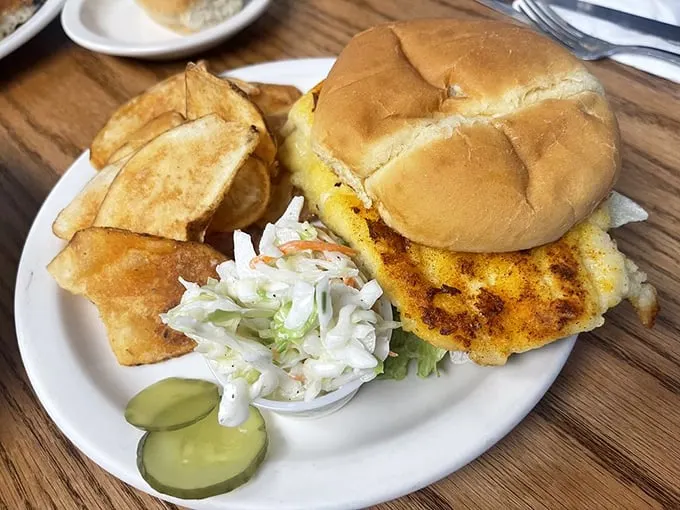 This haddock sandwich is so fresh, it might just swim off your plate. Crispy, golden, and ready to rock your taste buds.