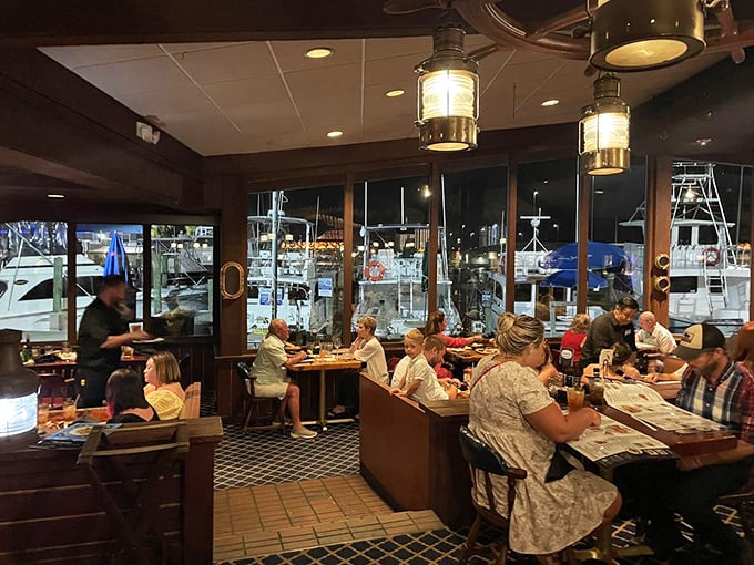 A full house of happy diners—proof that at Capt. Anderson's, everyone's invited to this seafood party. No RSVP required!