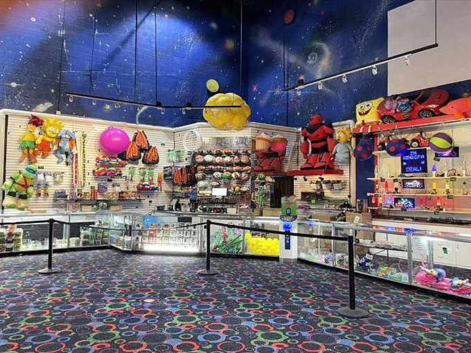 Ticket heaven or plush toy nirvana? This redemption area is where dreams of giant stuffed animals come true.