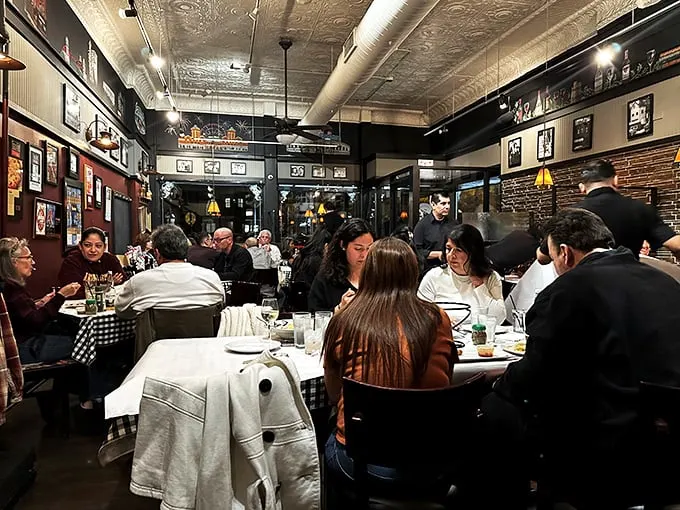 A slice of Chicago life. Pat's bustling dining room is where strangers become friends, united by their love for great pizza and warm atmosphere.