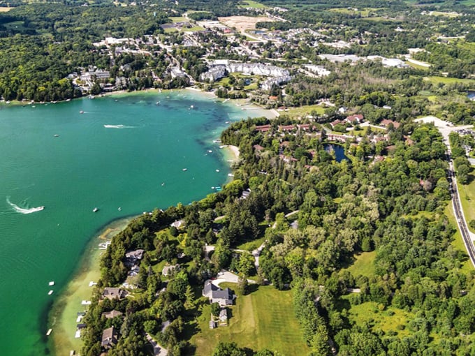 Elkhart Lake's shoreline: A slice of paradise that would make even the most jaded traveler stop and stare. The water's calling – time to dive in!