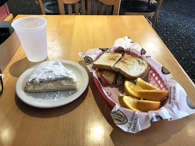 The breakfast trifecta! Toast, eggs, and a side of sweetness – it's like your taste buds won the morning lottery.