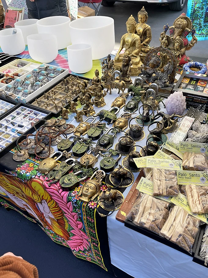 Buddha statues and crystals galore. Find your zen or channel your inner hippie – this booth's got you covered.