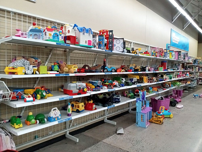 Toy story come to life! A colorful chaos of childhood dreams where every aisle holds the potential for playtime magic.