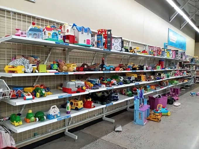 Toy story come to life! A colorful chaos of childhood dreams where every aisle holds the potential for playtime magic.
