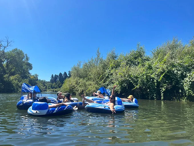 Water activities: River tubing: where "going with the flow" isn't just a saying, it's a lifestyle. These folks have mastered the art of lazy river luxury.