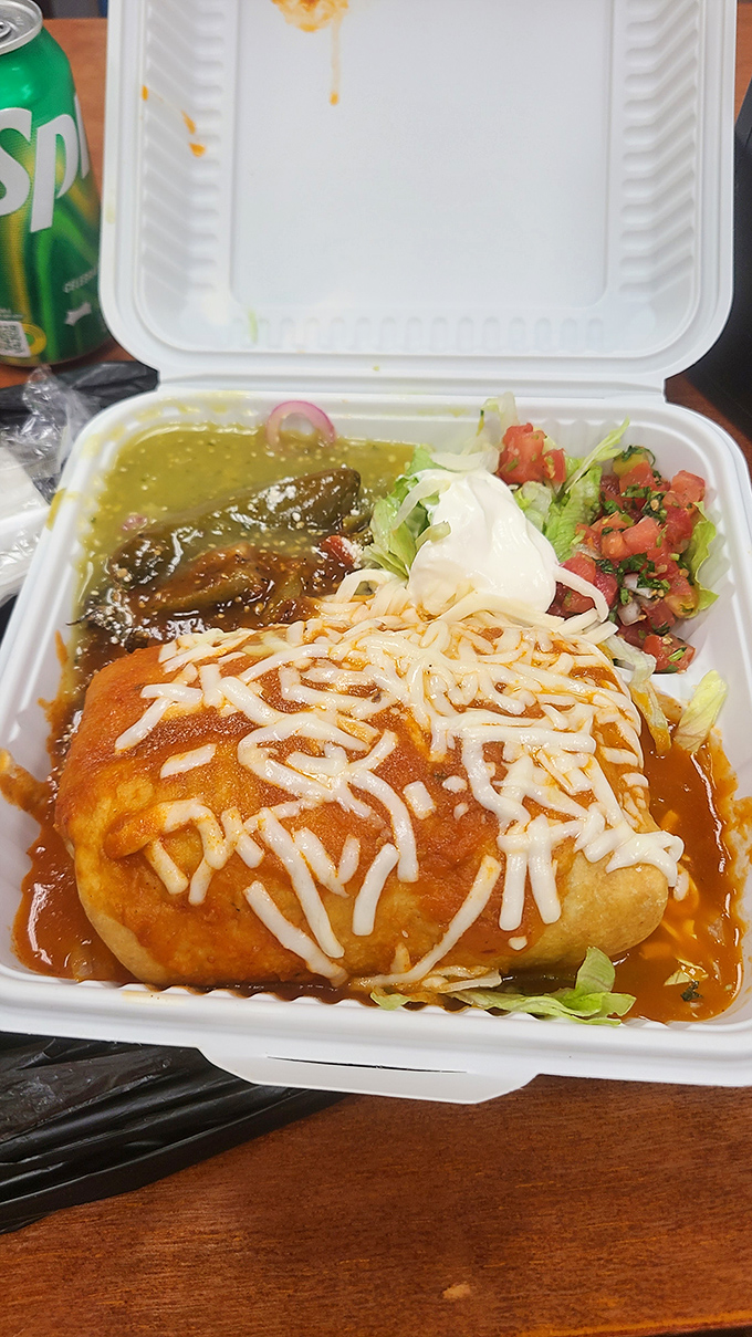 This chicken burrito is so stuffed, it's doing the tortilla equivalent of holding its breath. Brace yourself for a flavor explosion!