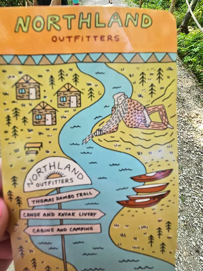 X marks the troll! This whimsical map turns navigation into an adventure worthy of Indiana Jones – if Indy traded his fedora for a cozy flannel.