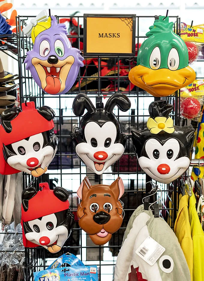 Who says you can't be someone else for a day? These masks are ready to unleash your inner cartoon character or superhero.