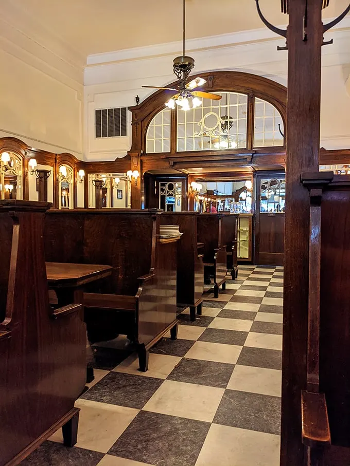 Cozy up in these vintage booths and pretend you're extras in a 1950s sitcom. Don't forget to practice your "gee whiz" and "swell"!