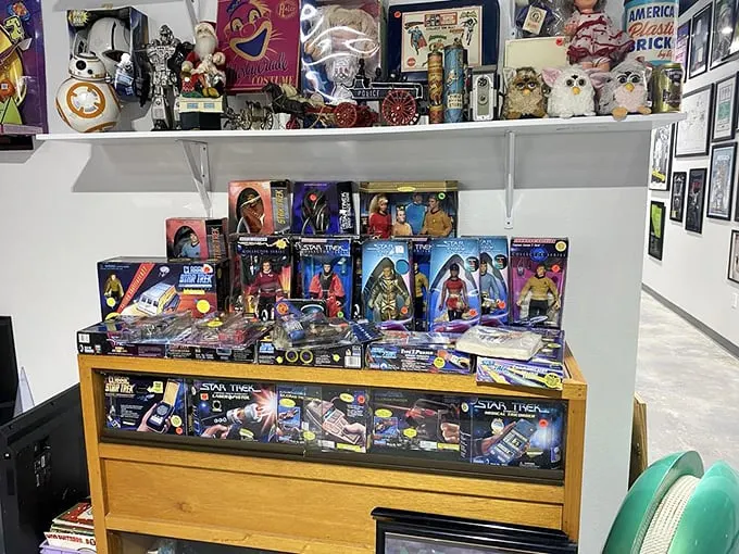 To infinity and beyond! From Buzz Lightyear to Pee-wee Herman, this display is a who's who of toy box VIPs.